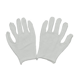 Maydahui 12 Pair White Cotton Gloves 9 inch Extra Large Size for Cosmetic Moisturizing Coin Jewelry Inspection Performance Driving Watch Repair Work Lining