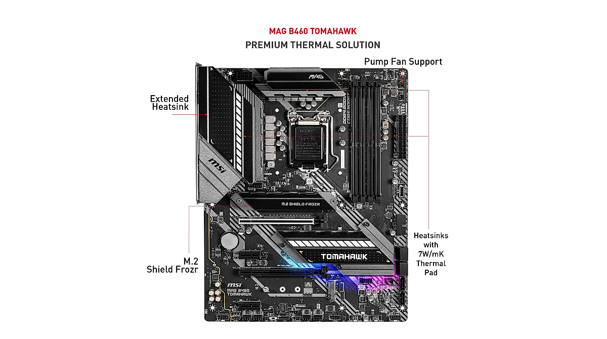 MSI MAG B460 Tomahawk Gaming Motherboard | 10th Gen Intel