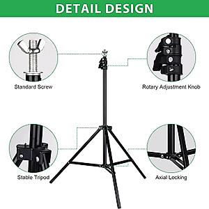 FOTOCREAT Backdrop Stand Kit 6.5x10ft Adjustable Photography Photo Studio Background Support System with Carry Bag and,4 Backdrop Clip for Photoshoot,Parties,Wedding,Birthday,Baby Photo Shoot