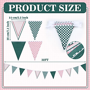 VitalCozy Camp Bachelorette Decorations 32 Ft Camp Bride Triangle Banner Camp Gingham Decoration Plaid Garland Bunting Pre Strung for Bridal Shower Bridesmaid Party Bachelorette Favor Supplies