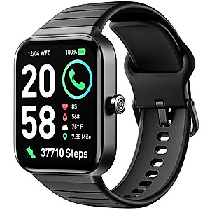Fitpolo Smart Watch for Men Women, 1.8" Fitness Watches Call Alexa 100+ Workouts SpO2 Heart Rate Monitor Sleep Calorie Step Counter Waterproof Activity Trackers and Smartwatches for Android iPhone