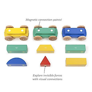 9 Piece Tegu Magnetic Shape Train Building Block Set, Big Top