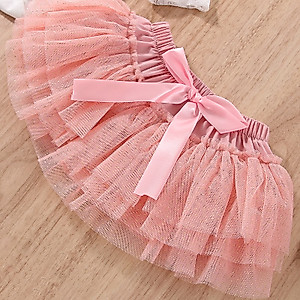 LUZOZEZO Newborn Baby Girl 1st Birthday Infant Outfit One Cotton Lace Romper Tulle Princess Tutu Skirt Dress Jumpsuit Bodysuit Clothes