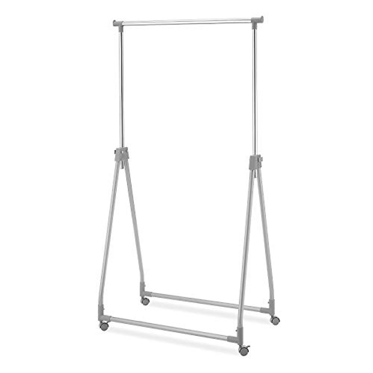 Whitmor Foldable Garment Rack - Rolling Clothes Hanger - Adjustable Height