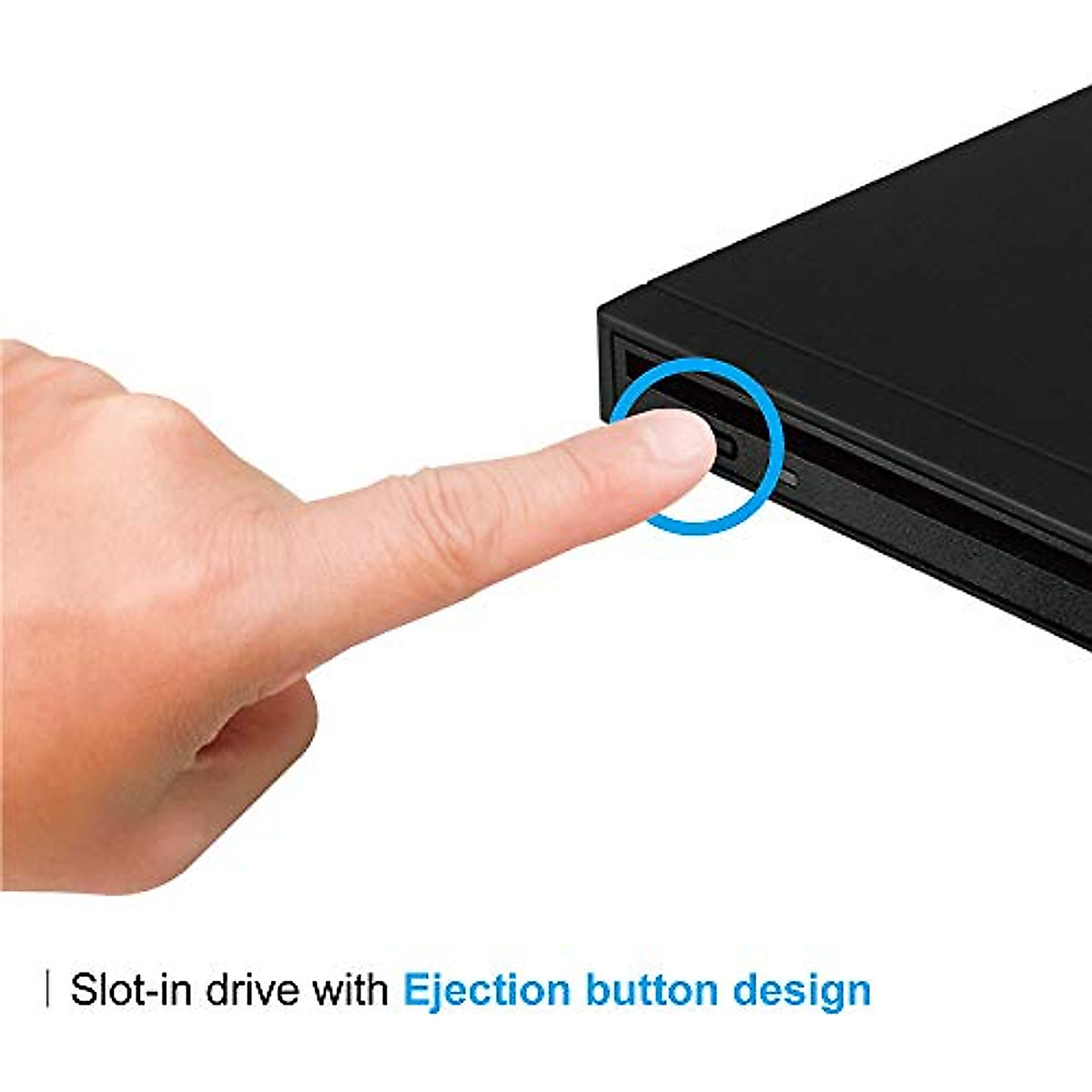 Archgon MD-9105-U2 Slot-in External DVD/CD Writer Burner, High Speed Data Transfer for Laptop/Desktop/MacBook/Mac OS/Windows10/8/7/XP