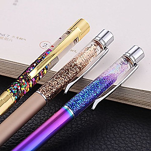 Pen Bling sets Pen Rhinestones Crystal Metal Ballpoint Pens Fine Black Ink Office Supplies(package of 4)
