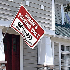 CakJuice Posters for College Dorm Simon's Parking Only Flag College Room Flags Stuff for Your Room (Size : 120X180CM)