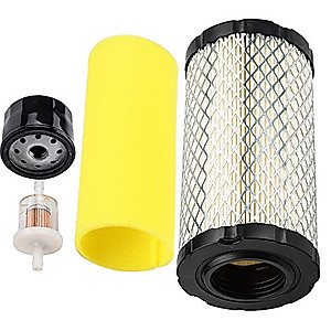 Kizut 793569 691035 492932 Air Filter Fuel Filter for Briggs and Stratton 793685 696854 GY21055 JD MIU11511 AM125424 Rotary 12673 Lawn Mower Replacement Kit