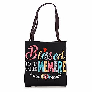 Blessed to be called Memere Colorful - Grandma Gift Tote Bag