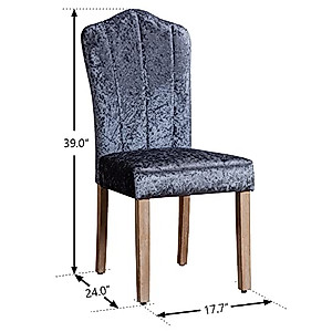 thksbought Dining Chairs Set of 4 Chairs Velvet Chairs for Dining Room and Living Room (Gray)