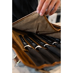 MEAT! Butcher Knife Rollup with Carry Strap to Hold Our Butcher Knife Set