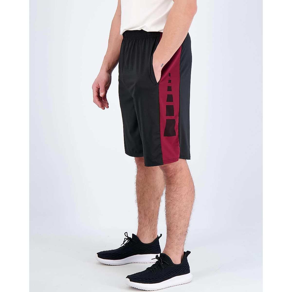 5 Pack Men’s Active Quick Dry Fit Short Pockets Athletic Running Gym Basketball Workout Activewear Sports Men, Set 10, XXL, Pack of 5