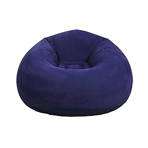 Faddare Bean Bag Chair, Ultra Soft Inflatable Lazy Sofa Memory Foam Bean Bag Chair Cover for Kids, Teens, Adults(Blue,Size:Type A)