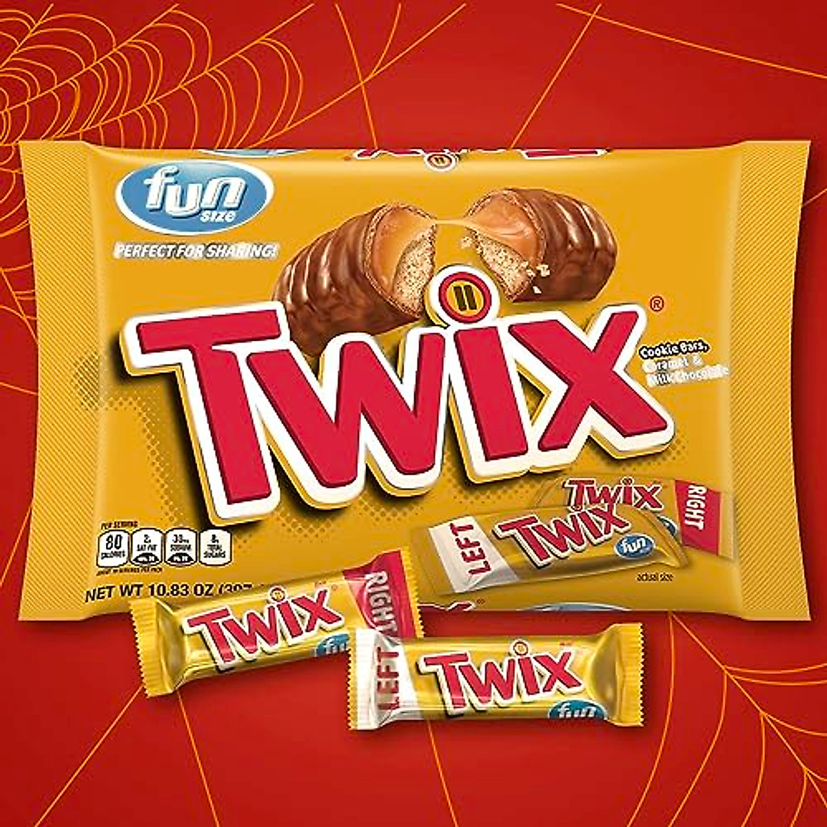 TWIX Fun Size Caramel Cookie Chocolate Candy Bars - 10.83 oz Bulk Candy Bag