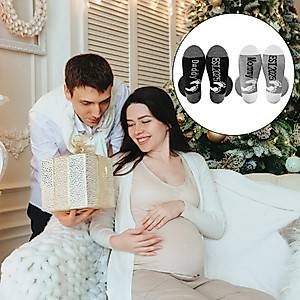 Mifoci 6 Pcs Gifts for New Parents Est 2025 20oz Stainless Steel Insulated Tumbler with Lid Anniversary New Parents Pregnancy New Parents's Gift Daddy Keychain Socks for Mother's Day Father's Day