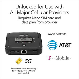 NETGEAR Nighthawk M5 5G Hotspot with WiFi 6 (MR5200) Ultrafast Router | Works Best with AT&T and T-Mobile | Connects Up to 32 Devices | Secure Wireless Network Anywhere