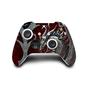 Head Case Designs Officially Licensed Christos Karapanos Talisman Silver Art Mix Vinyl Sticker Gaming Skin Case Cover Compatible with Xbox Series X Console and Controller Bundle