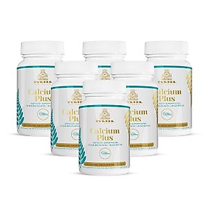TURNER Calcium Plus, All-Natural Marine Calcium Supplement, with UAF1000+ Super Antioxidant, Magnesium + Vitamins K2 & D3, Supports Bone Density & Joint Health, 6 Bottles, 540 caps, 6 Month Supply