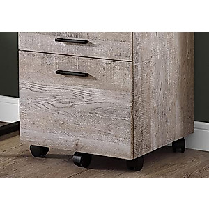 Monarch Specialties I FILING CABINET, TAUPE