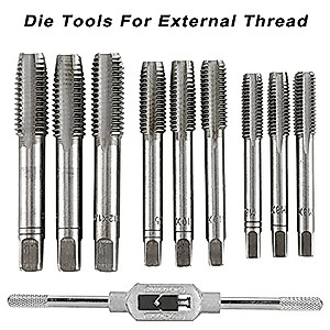 Toolly 32pcs Tap and Die Set, Metric Hardened Steel Tool Set, Essential Threading & Rethreading Tool with Storage Case Perfect for Auto and Machinery Repair