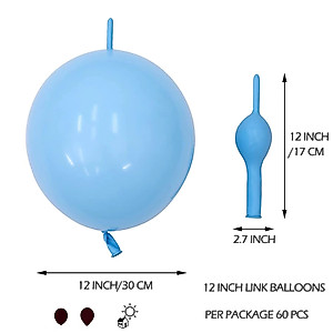 IN-JOOYAA 12 Inch Black Link Balloon 60 Pcs Quick Linkable Balloon for Party Decoration