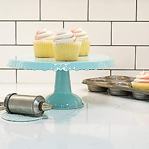 Now Designs Tin Cake Stand, Aqua