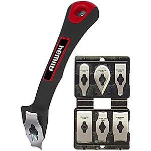 ALLWAY CS6 Soft-Grip Contour Scraper Set with 6 Blades and Blade File