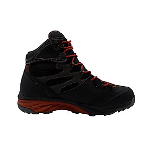 HI-TEC Men's Wild-Fire Gamekeeper Wp Chocolate/Black/Picante Mid-Top Hiking Boot - 9 M