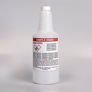 HCL Pre-Labeled GHS Spray Bottles - Ethanol 70% - 32 oz (Supplied Empty)