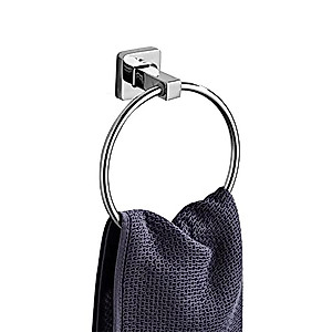TAMUNI Bath Towel Rings， Stainless Steel Towel Ring Hanger Kitchen Round Towel Bar Hand Towel Holder Bathroom Wall Mounted Circle Rack Bath Accessories