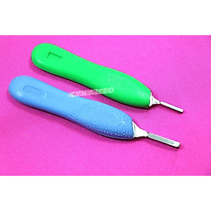 Premium Scalpel Handle No 3,No 4 Performance Dermaplaning Handle #3 High Quality Stainless Steel Fits Blades #10 to #25 Pack of 2 Handles