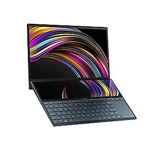 ASUS ZenBook Duo UX481 14” FHD NanoEdge Bezel Touch, Intel Core i7-10510U, 8GB RAM, 512GB PCIe SSD, Innovative ScreenPad Plus, Windows 10 Home, UX481FA-DB71T, Celestial Blue