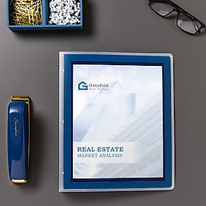 Avery Flexi-View 3 Ring Binder, 1/2 Inch Round Rings, 1 Navy Blue Binder (15766)