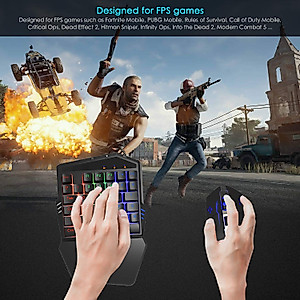 DarkWalker FO212 Mobile Gaming Keyboard and Mouse Combo for Android Smartphone & Tablet