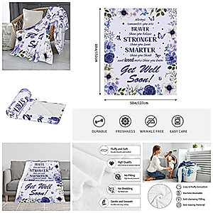 KJACGAD Get Well Soon Gifts for Women Sympathy Gifts Thinking of You Gifts Inspirational Spiritual Gifts After Surgery Gifts Feel Better Gifts for Women Christmas Throw Blanket 60X50 Inch