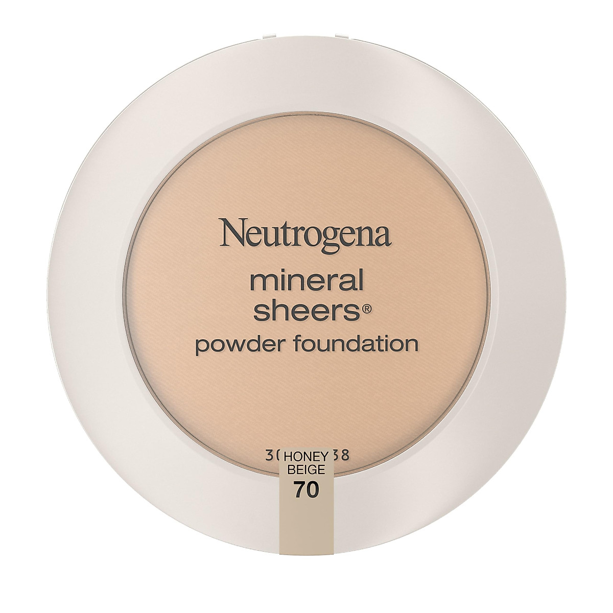 Neutrogena Mineral Sheers Compact Powder Foundation, Lightweight & Oil-Free Mineral Foundation, Fragrance-Free, Honey Beige 70,.34 oz (Pack of 2)