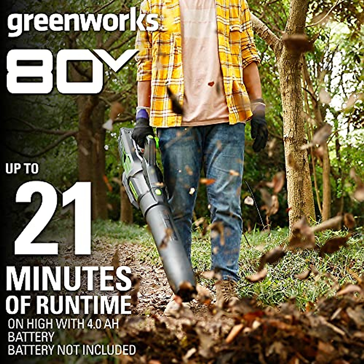 Greenworks Pro 80V (170 MPH / 730 CFM) Brushless Cordless Axial Blower, Tool Only BL80L02