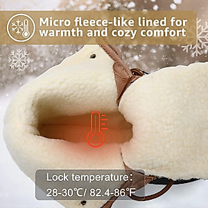 STQ Winter Snow Boots for Women Waterproof Cold Weather Women Duck Boots Taupe/Tan 8 M