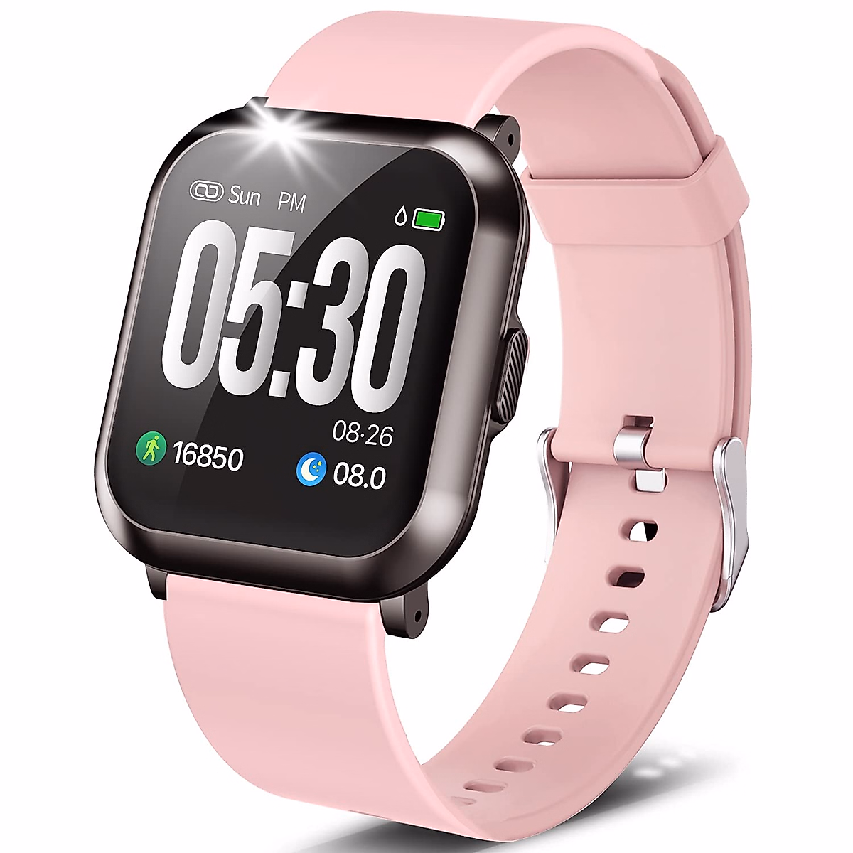 DoSmarter Fitness Watch, 1.3” Touch Screen Smartwatch, Waterproof Fitness Tracker with 10 Sport Modes, Step Calories Counter, and Sleep Tracking for Women Men