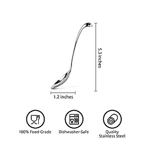 OTOTO Sweet Nessie Sugar Spoon (Set of 4) - Stainless Steel Tea Spoon - 100% Food Grade & Dishwasher Safe - Perfect Spoon for Tea & Coffee