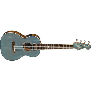 Fender Dhani Harrison Tenor Ukulele, Turquoise, with Gig Bag