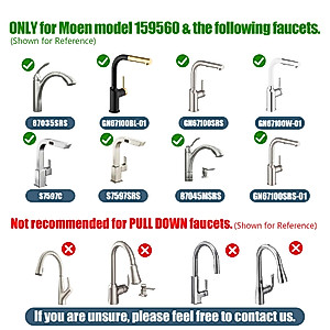 Liberflow Kitchen Faucet Hose Replacement for MOEN 150560 pullout Kitchen Sink Hose，Moen Kitchen Faucet Replacement Part Reflex hose 55-Inch