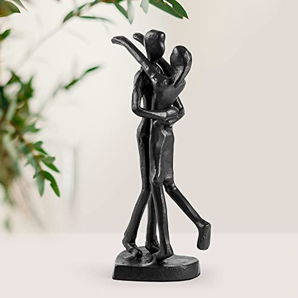 SENNESY Handcrafted Iron Sculpture - Romantic Gift for Weddings and Anniversaries - for Him and Her - Blank Greeting Card Included