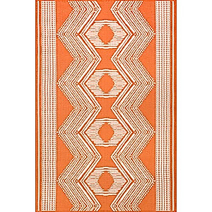 nuLOOM Ranya Tribal Indoor/Outdoor Area Rug, 8' x 10', Orange
