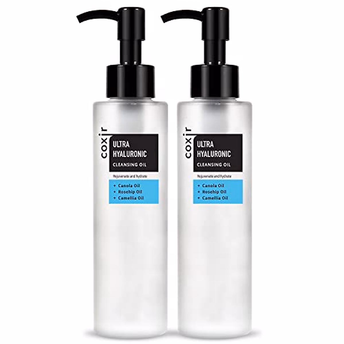 COXIR ULTRA HYALURONIC CLEANSING OIL l Korean Facial Cleanser, Blackhead Makeup Removal with Hyaluronic Acid, Cruelty Free, No Mineral Oil [5.07 Fl.oz(pack of 2)]