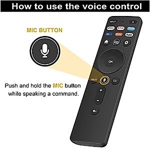 New Replacement Voice Remote XRT260 fit for Vizio M-Series Smart TV M75Q6-J03 M50Q7-J01 P65Q9-J01 P75Q9-J01 M58Q7-J01 M65Q7-J01 M70Q7-J03 M75Q7-J03 M43Q6-J04 M50Q6-J01 M55Q6-J01 M65Q6-J09 M70Q6-J03