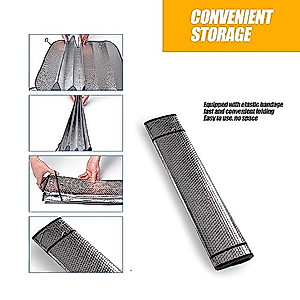 gunhunt 1 PC Car Windshield Sunshade, Silver Foldable Reflective Sun Visor, Front Window Sun Protector Cover, Sunlightproof Bubble Insulation Board, Fits Car, Small Sedan, SUV (55.1In x 27.5In)