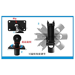 L-SHISM Hardware Fishing Rod Rack Holders BSET MATEL Rest Adjustable Removable 360 Degree Kayak Boat Support Tools Accessories Pole Bracket 38mm for Marine Boat