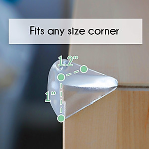 Little Chicks Soft Touch Table Guard Corner Cushions - with Dual Layer Protection - Fits Most Furniture Size Corners - 4 Pack - Transparent - Model CK029