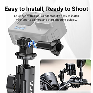 ULANZI Goquick Bicycle Bracket for GoPro 360°Motorcycle Camera Mount for Bike Holder Handlebar Mount w Adpter for Hero Action Cameras Φ8~35mm